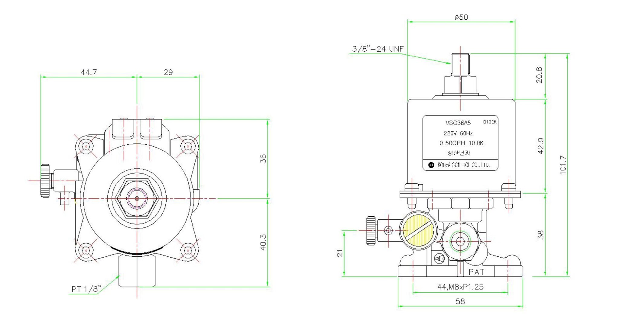 VSC Solenoid Pump - 한국콘트롤공업(주)